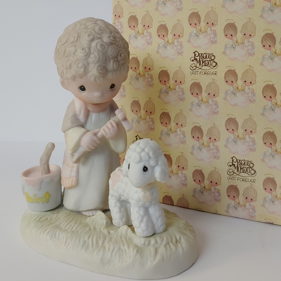 Precious Moments | Other | Buyget1 1982 Vtg Precious Moments His Sheep ...